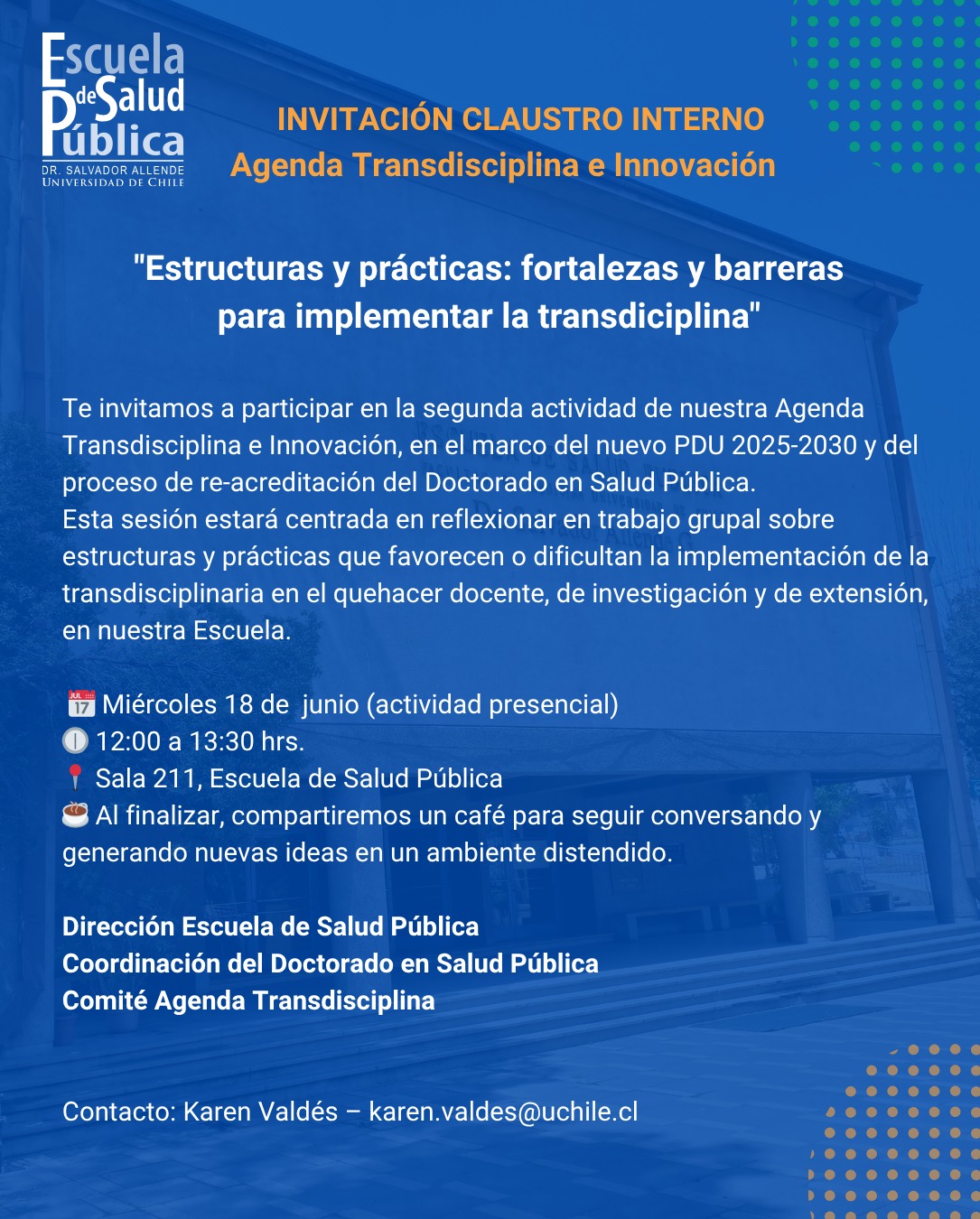 Claustro: Segunda sesión Agenda Transdisciplina e Innovación ...